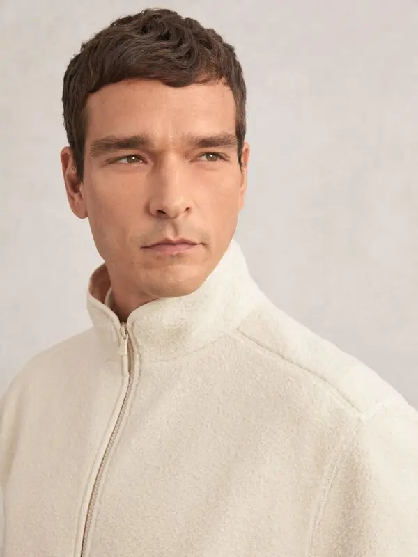 REISS Fleece Zip-through Jacket