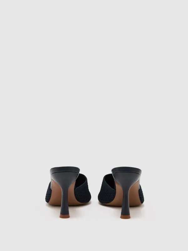 REISS Knitted Open-toe Heeled Mules