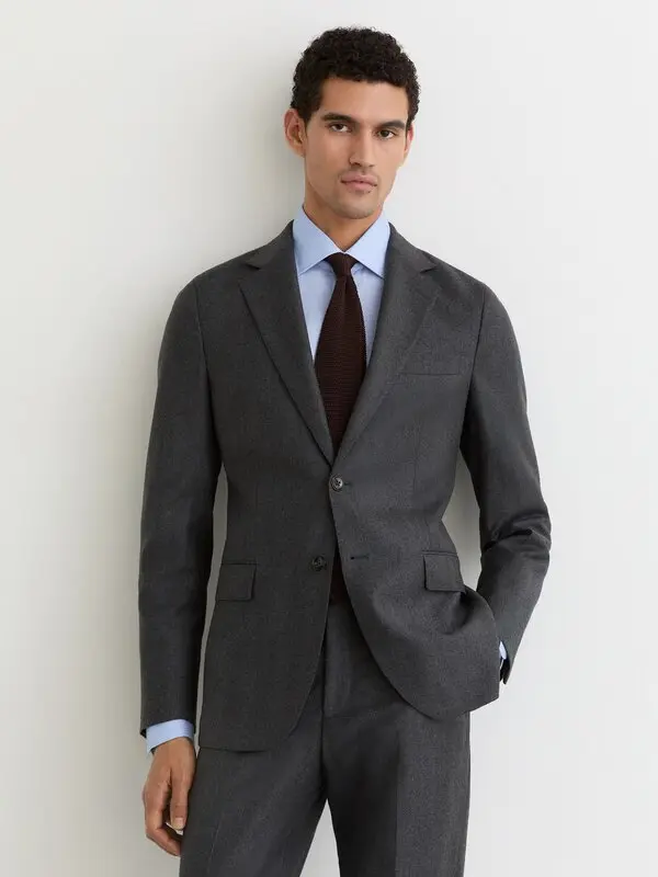 REISS Lyocell-linen Button-through Shirt Regular-fit