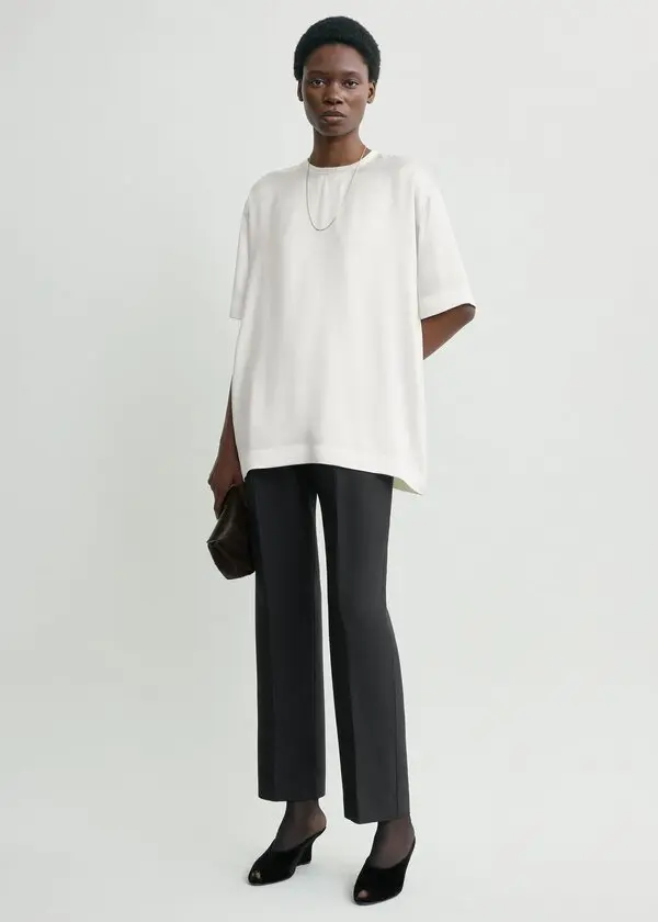 TOTEME Satin Crewneck Top
