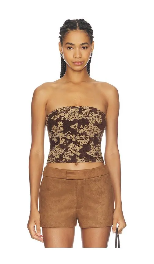 L'Agence Paulette Strapless Corset Top In . Also