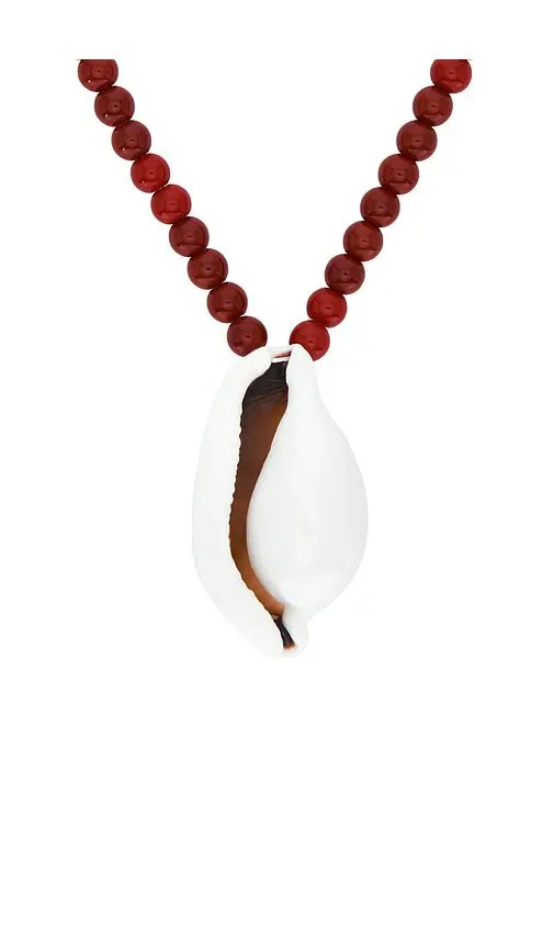 LOVERS AND FRIENDS Shell Pendant Necklace - Red