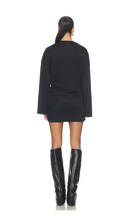 Attico Drape Slit Mini Dress In . Also