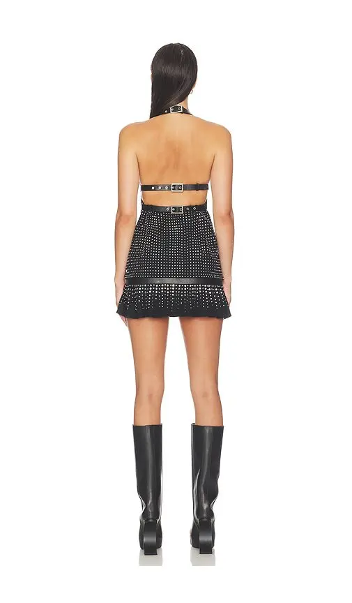 HAELO Gradient Studded Mini Dress In . Also