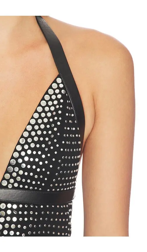 HAELO Gradient Studded Mini Dress In . Also