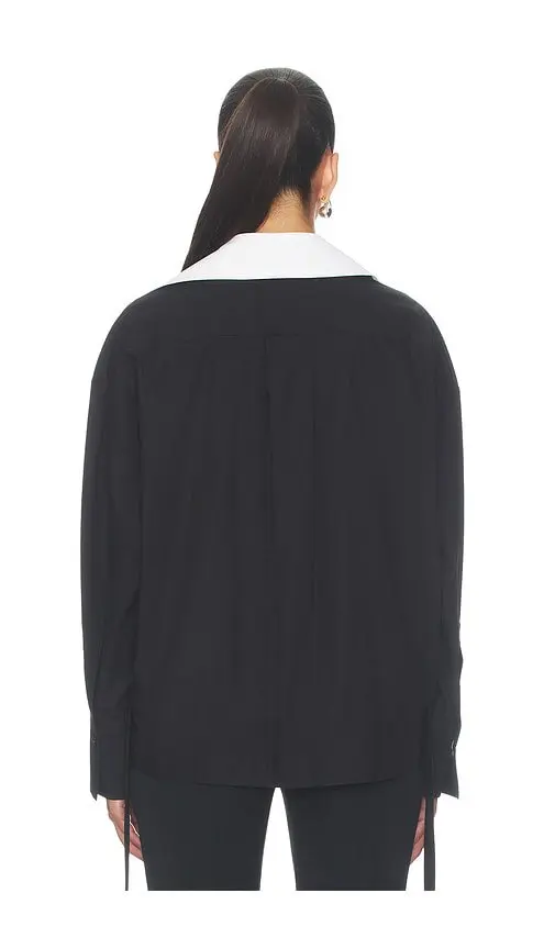 Attico Oversized Contrast Shirt In . Also