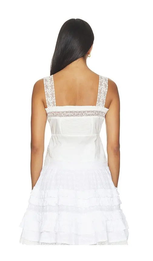 GANNI Cotton Voile Lace Slip Top