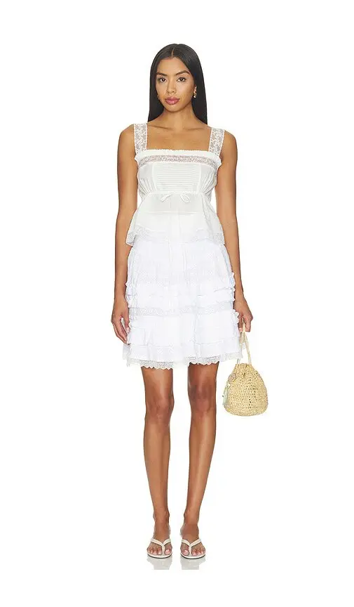 GANNI Cotton Voile Lace Slip Top