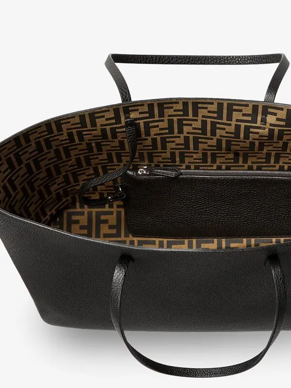 Fendi Medium Leather Roll Shopping Bag