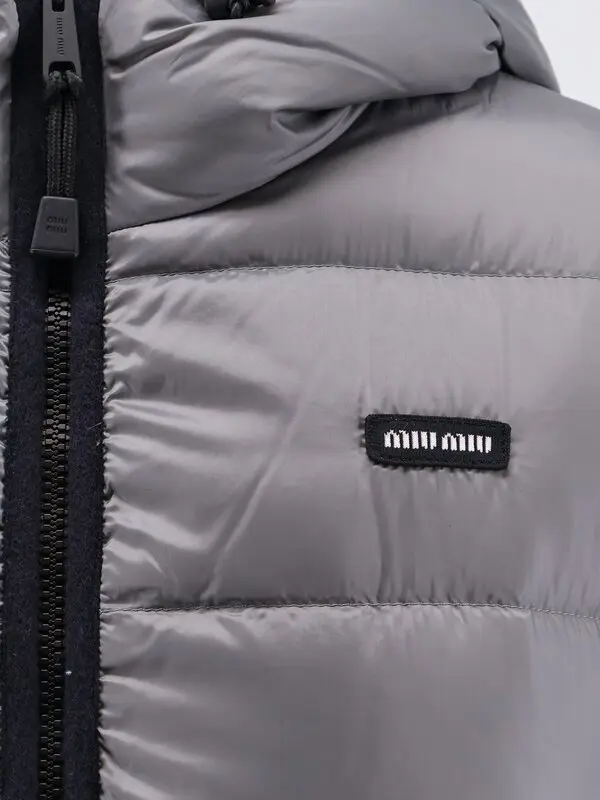 Miu Miu Recycled Material Down Jacket - Grey