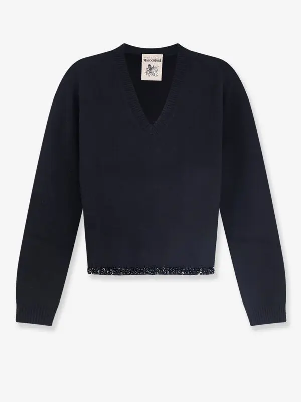 SEMICOUTURE Virgin Wool And Cashmere Sweater - Black