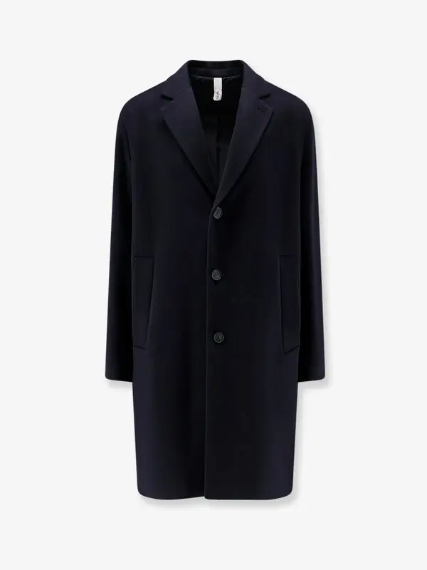 HEVO Cassano Virgin Sheep's Wool Coat - Blue