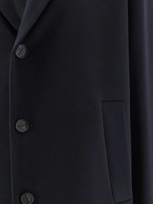 HEVO Cassano Virgin Sheep's Wool Coat - Blue