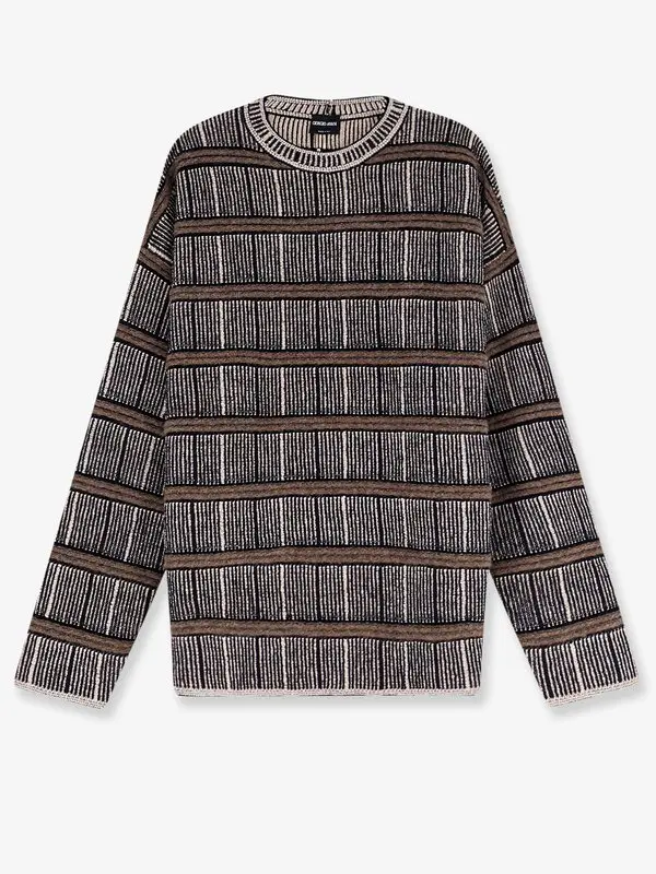 Giorgio Armani Striped Virgin Wool And Silk Sweater