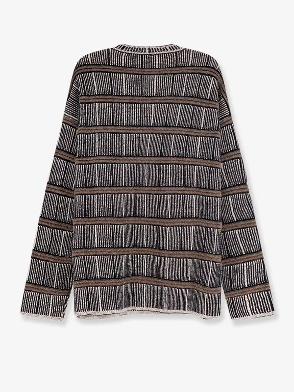 Giorgio Armani Striped Virgin Wool And Silk Sweater