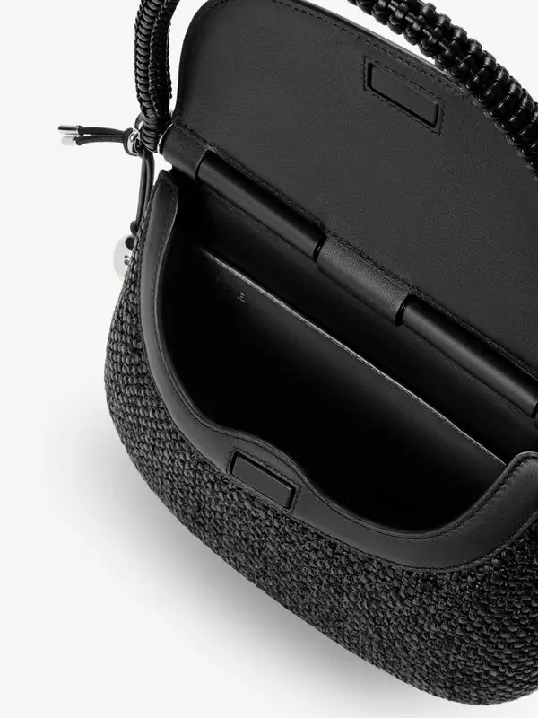 Loewe Pescador Raffia And Leather Handbag