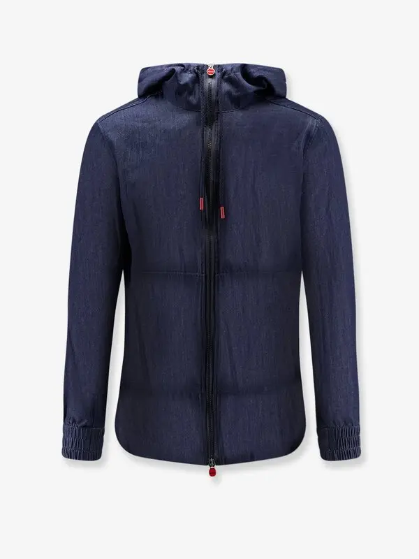 Kiton Denim Jacket With Drawstring Hood