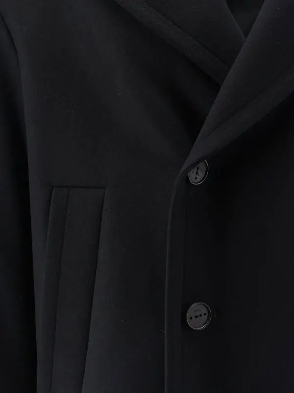 HEVO Double-breasted Virgin Wool Blend Coat