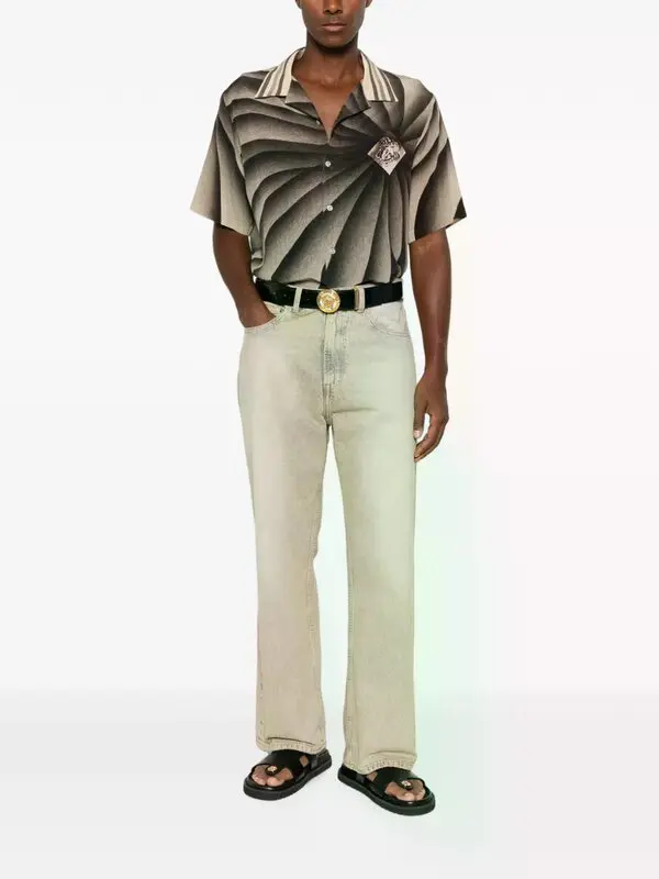 Versace The Vortex-print Silk Shirt