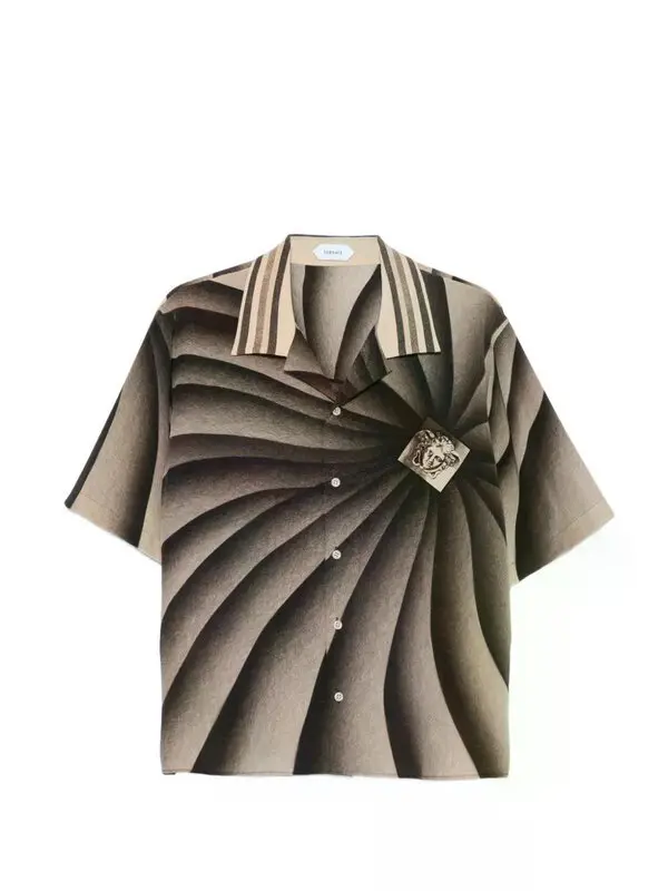 Versace The Vortex-print Silk Shirt