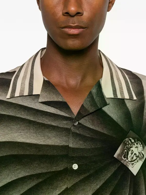 Versace The Vortex-print Silk Shirt