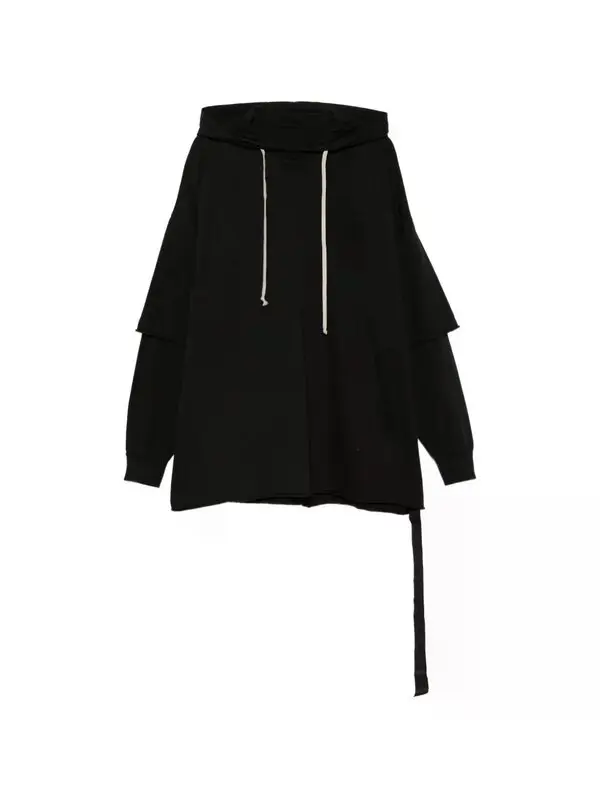 Rick Owens Layered-sleeve Hoodie - Black