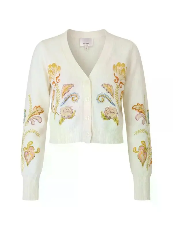 Cinq À Sept Nikko Heirloom Embellished Cardigan - Neutrals