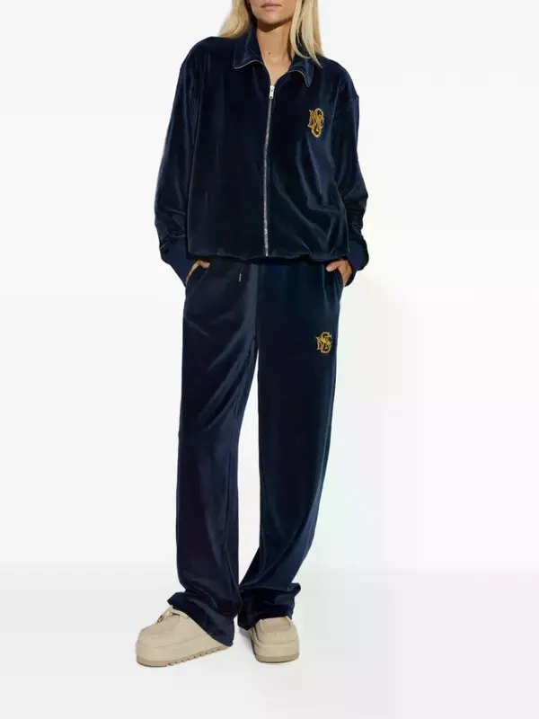 Stella McCartney Velour Logo-embroidered Track Pants