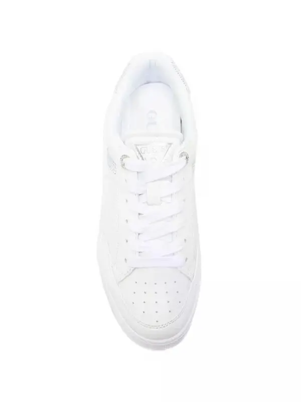 Guess Rhinestone Embellished Leather Sneakers