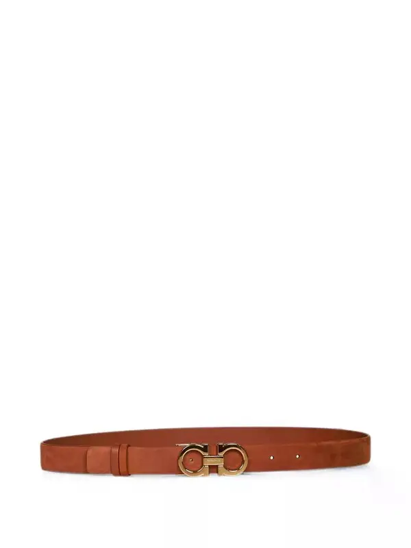 FERRAGAMO Adjustable Gancini Belt - Brown