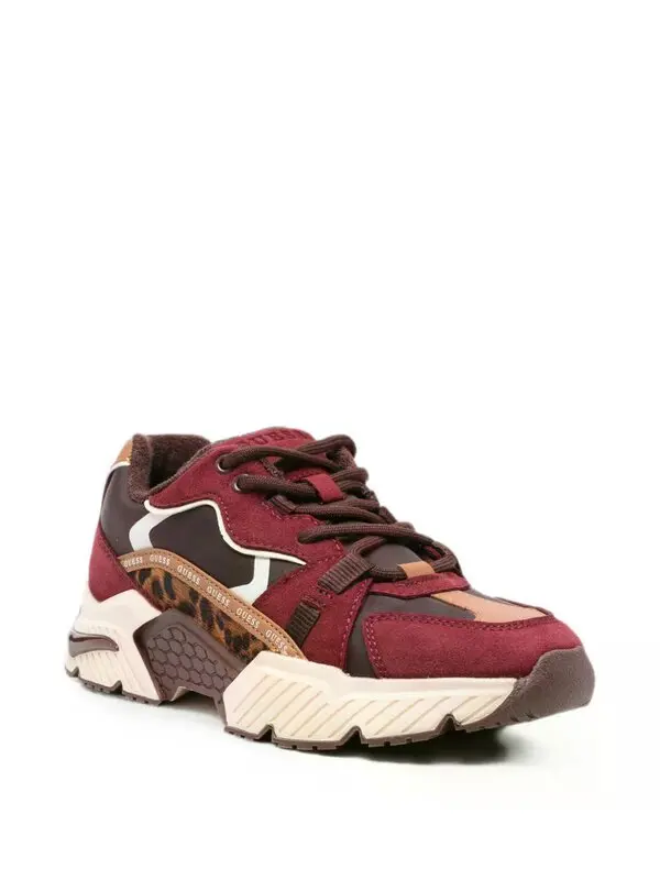 Guess Leopard-print Panelled Sneakers