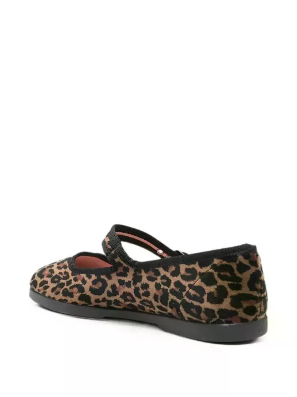 Victoria Beckham Leopard-print Buckle-fastening Ballet Flats