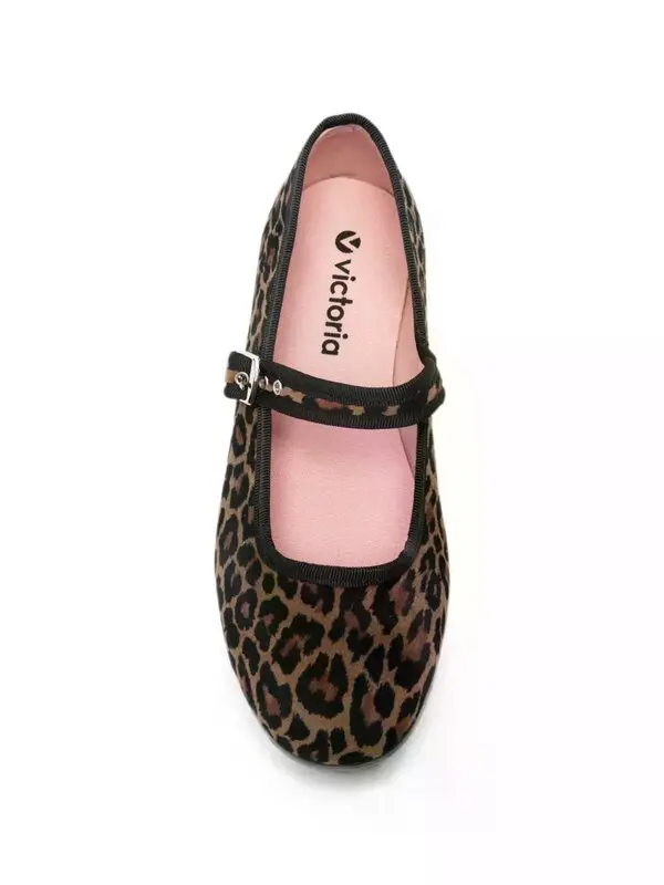 Victoria Beckham Leopard-print Buckle-fastening Ballet Flats