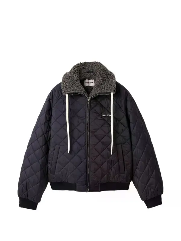 Miu Miu Technical-pongé Down Jacket - Blue
