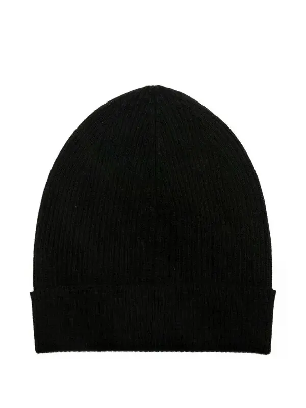Rick Owens Ribbed Knit Beanie Hat