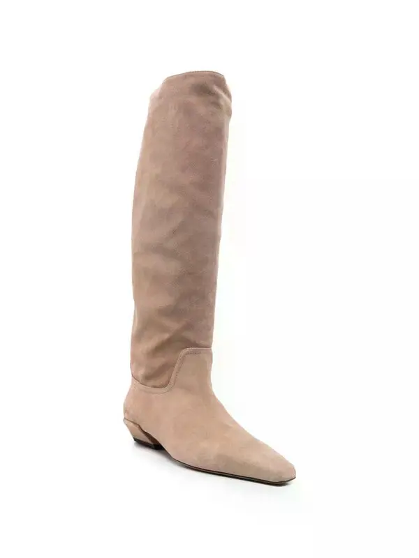 Paris Texas Bettina Suede Knee-high Boots - Neutrals
