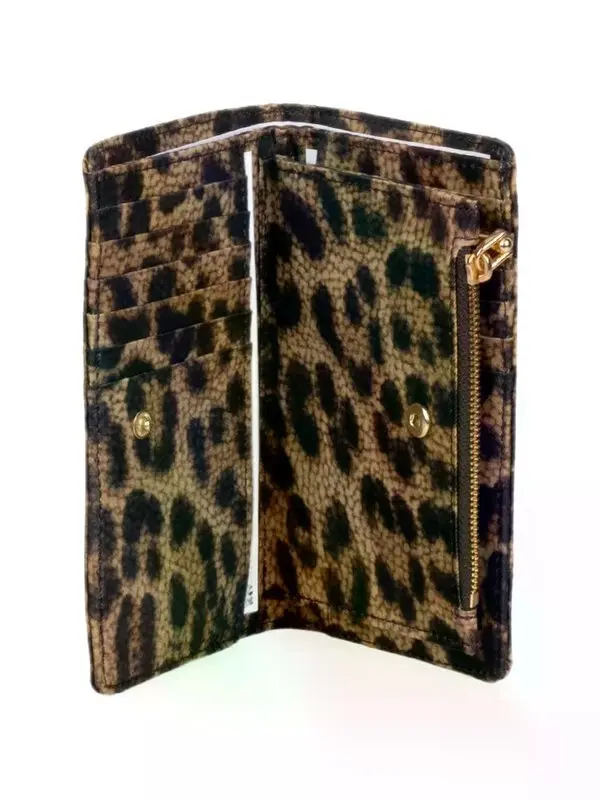 Borbonese Leopard-print Logo-plaque Wallet