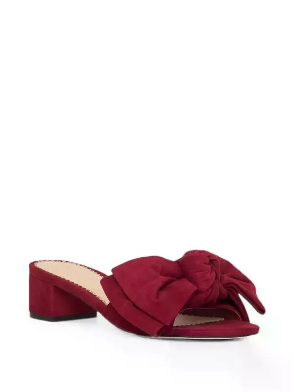 Cinq À Sept Faith Bow Detail Block Heel Sandals - Red