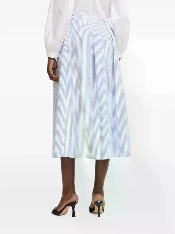 Armani Exchange Vertical-stripe Pleated Skirt