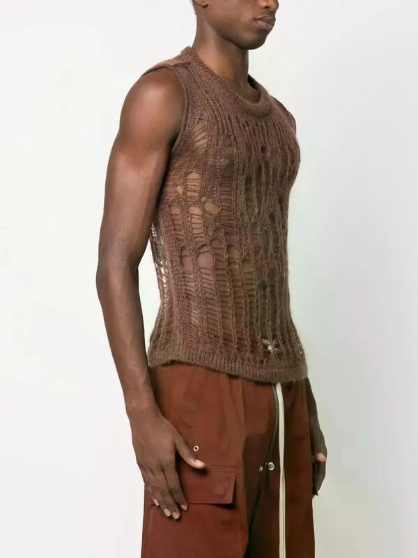 Rick Owens Spider Open-knit Tank Top