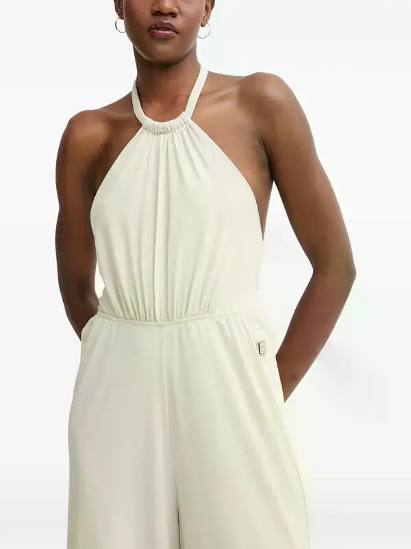 Armani Exchange Sleeveless Halterneck Jumpsuit - Neutrals
