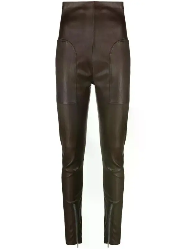 Rick Owens Skinny-cut Panelled Leather Trousers