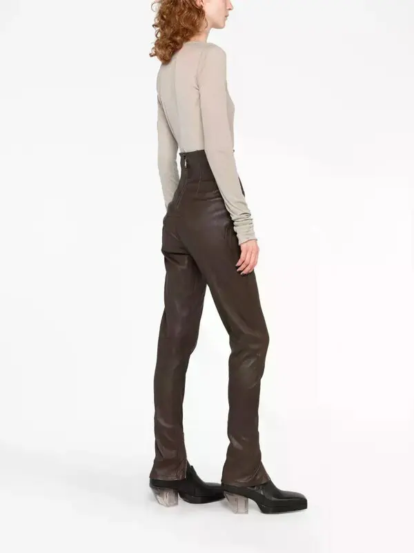 Rick Owens Skinny-cut Panelled Leather Trousers