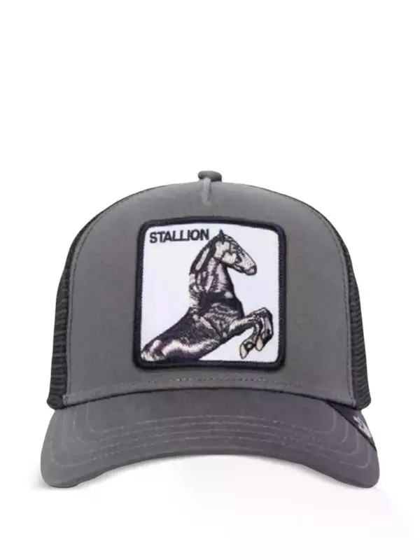 GOORIN BROS Embroidered-patch Mesh-panels Cap - Grey
