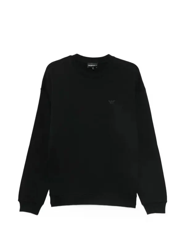 Emporio Armani Logo-embroidered Sweatshirt - Black