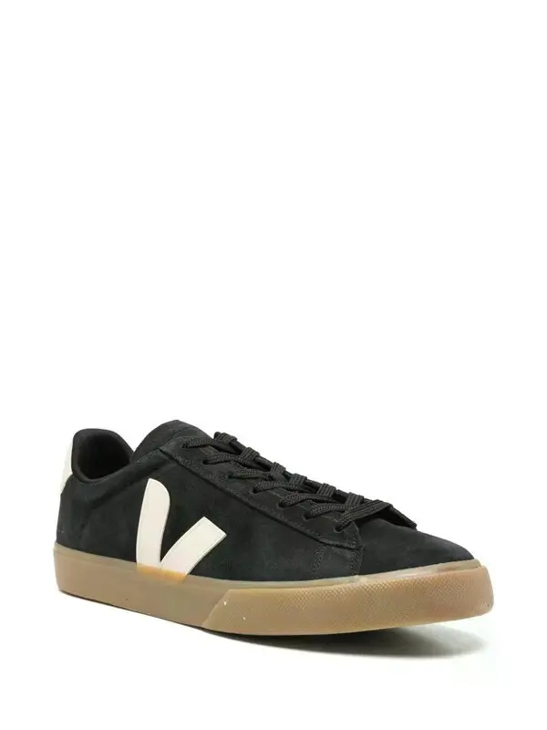 VEJA Logo-patch Suede Sneakers - Black