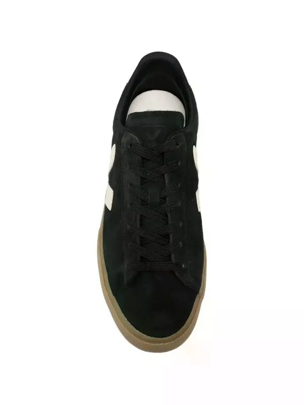 VEJA Logo-patch Suede Sneakers - Black