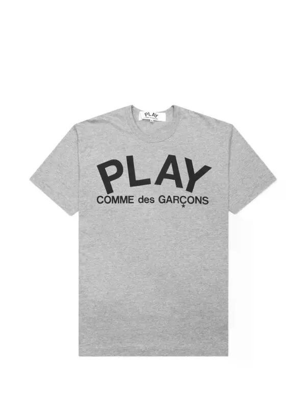 Play Comme Des Garcon Logo-print T-shirt - Grey