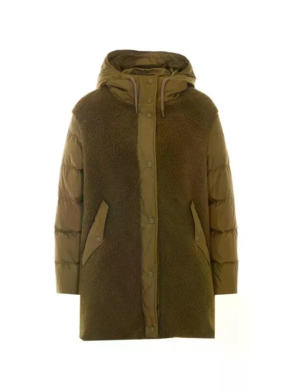 Herno Shearling-detail Padded Parka - Green
