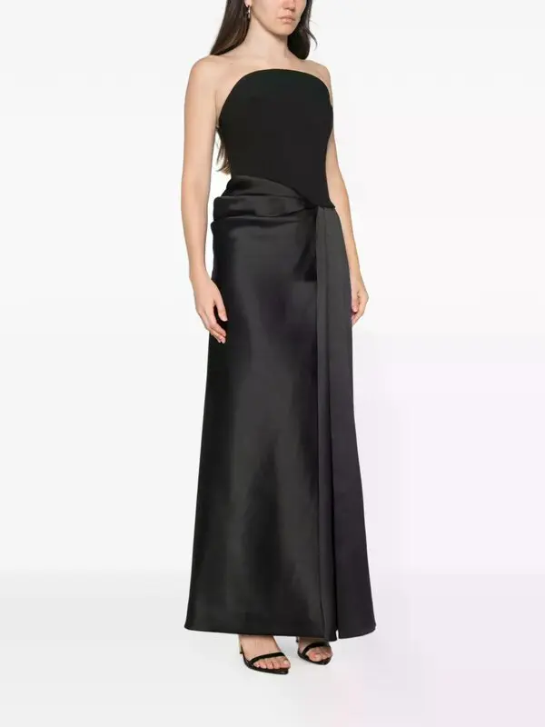 Solace London Seri Strapless Draped Maxi Dress